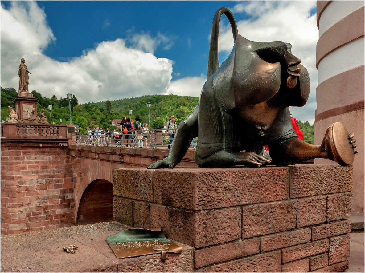 Старый мост г. Гейдельберг ( нем. Heidelberg ) — город в Германии / На ...
